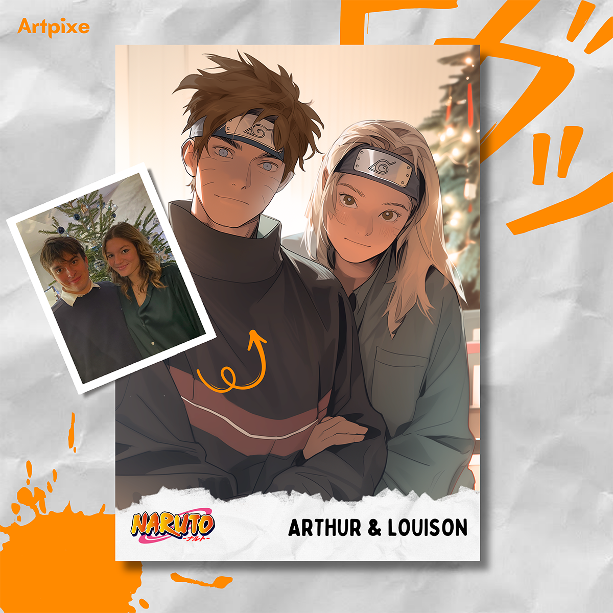 Retrato Personalizado Naruto - Encarnar a un Ninja de Konoha con Artpixe